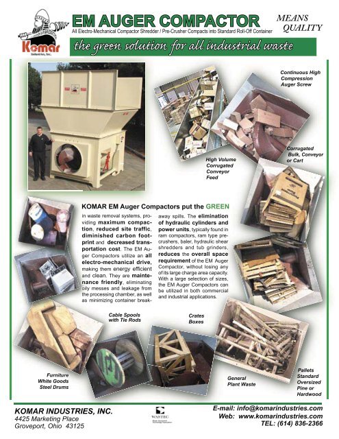 em auger compactor - NexGen Municipal