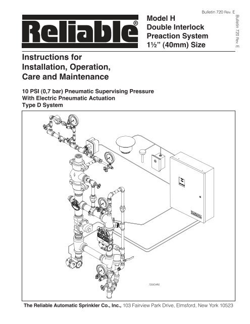 720 Rev E (PDF) - Reliable Automatic Sprinkler Co.
