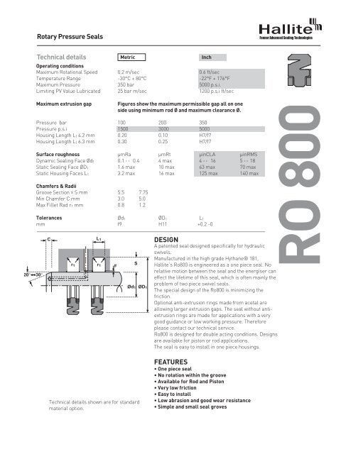 RO 800 - Hallite Seals Canada