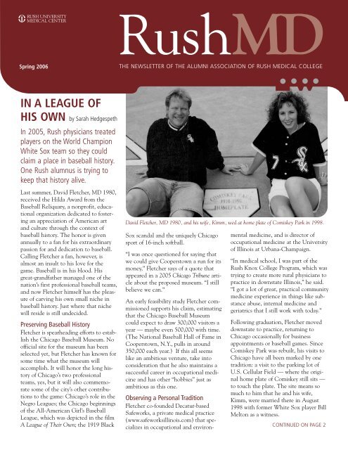 in a league of his own - Chicago Baseball Museum