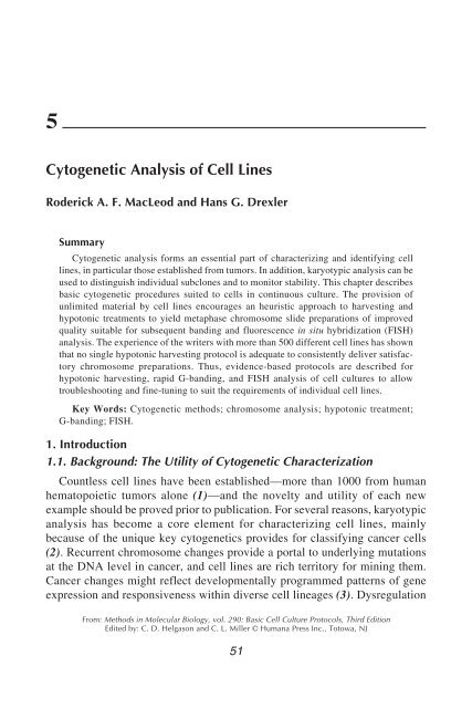 Cytogenetic Analysis 515C