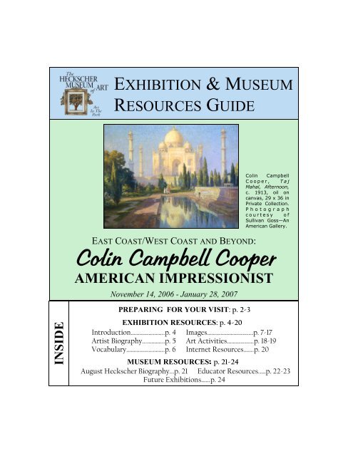 Colin Campbell Cooper Educator Packet - the Heckscher Museum ...