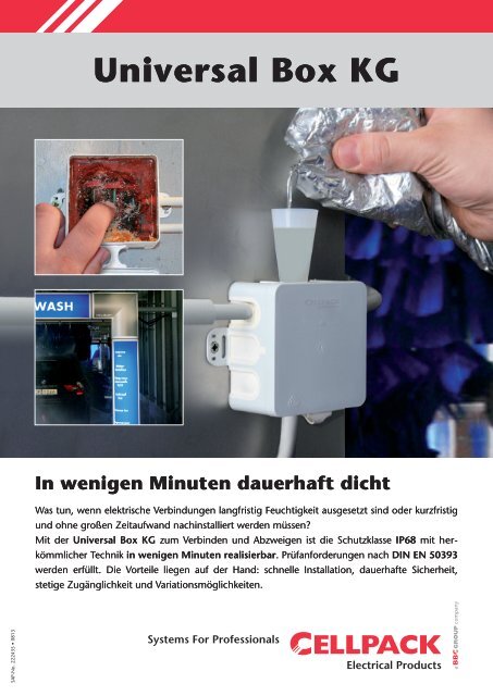 Universal Box KG Universal Box KG - Cellpack Electrical Products