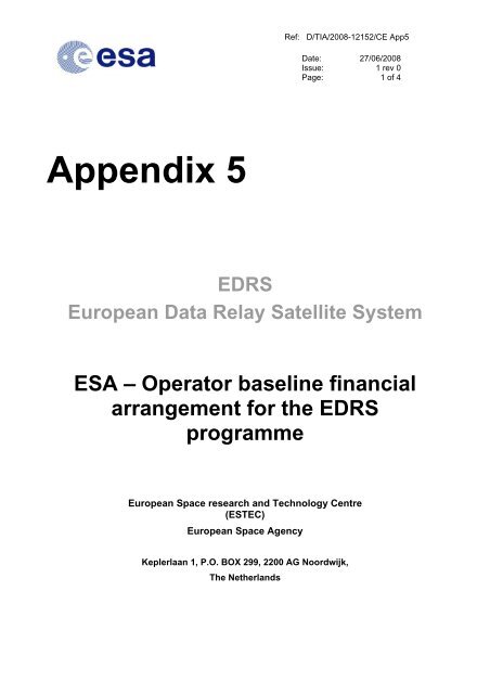 Appendix 5 EDRS European Data Relay Satellite ... - emits - ESA
