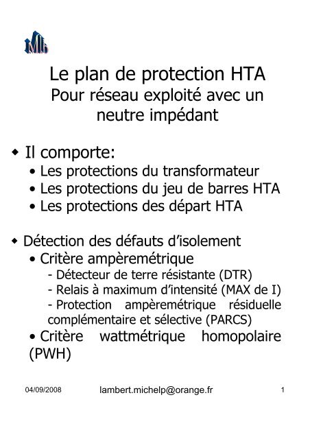 Le plan de protection HTA