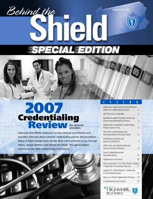 Credentialing Information - Highmark Blue Shield