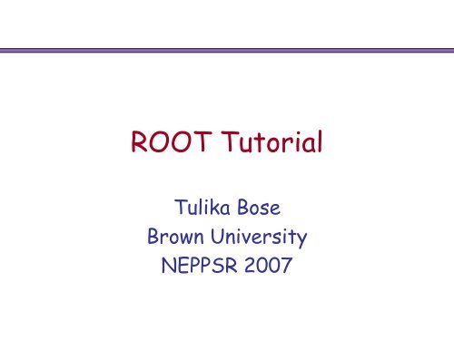 ROOT Tutorial