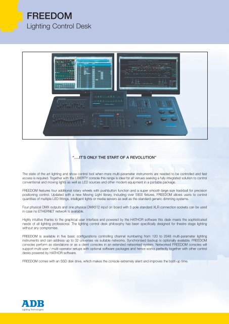 data sheet freedom - ADB Lighting Technologies