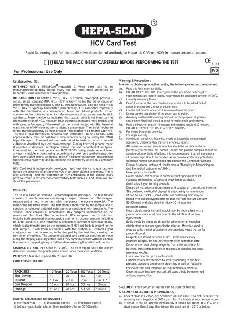 HEPA Scan HCV Card new 02 - Bhat Bio tech India