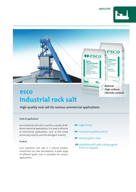 esco Industrial rock salt