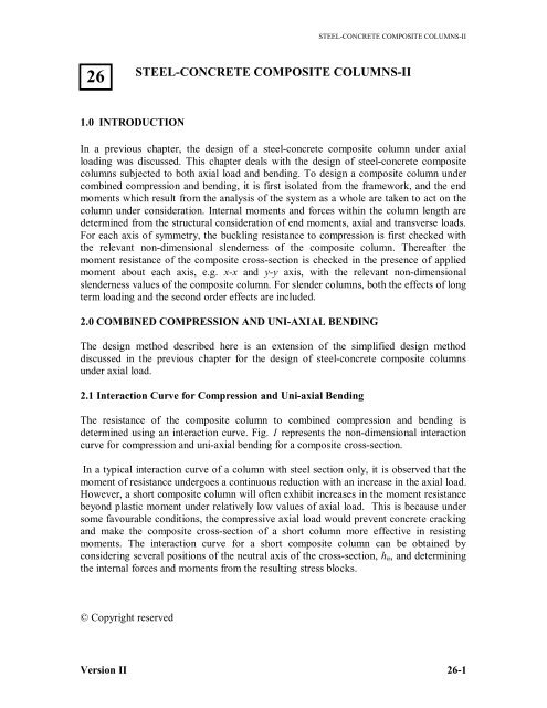 STEEL-CONCRETE COMPOSITE COLUMNS-II