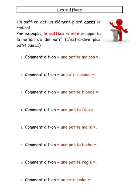 Les suffixes