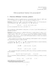 Tablica izvoda: Funkcija ( ) xf Izvod (x)f â ² const c = 0 x 1 x Î±x ...