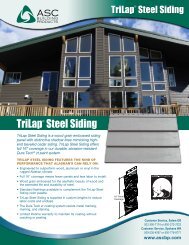 ASC BUILDING PRODUCTS COLOR CHART