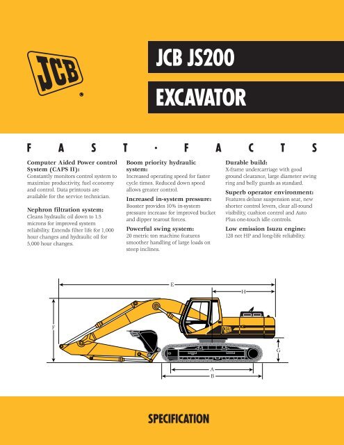 Jcb Excavator Js 200