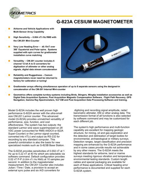 G-823A CESIUM MAGNETOMETER - Alphageofisica
