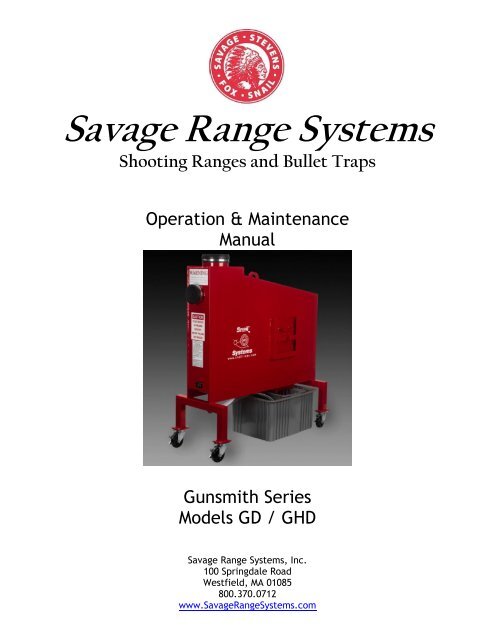Gunsmith Series - GD & GHD - Savage Range Systems
