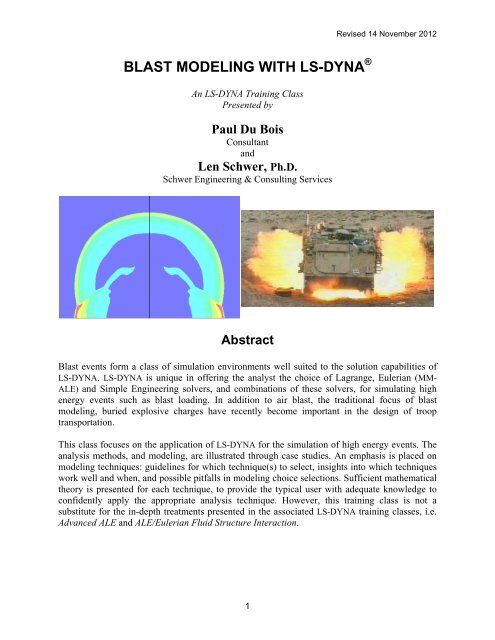Blast Modelling with LS-DYNA - Oasys Software
