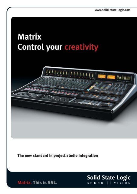 Matrix brochure - Solid State Logic