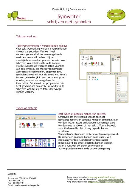 Symwriter - Eerste Hulp bij Communicatie