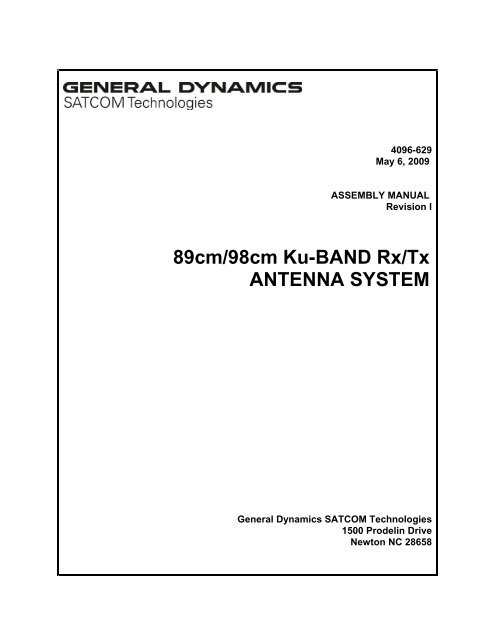 89cm/98cm Ku-BAND Rx/Tx ANTENNA SYSTEM - General Dynamics
