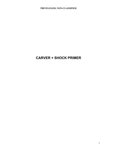 CARVER plus Shock Primer