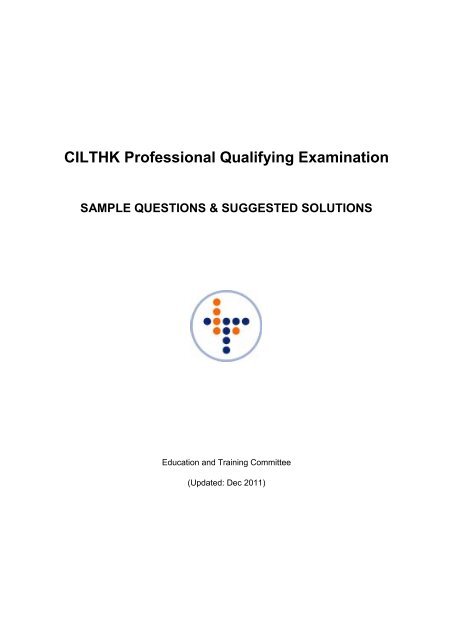 PQE Sample Examination Questions - The Chartered Institute of ...