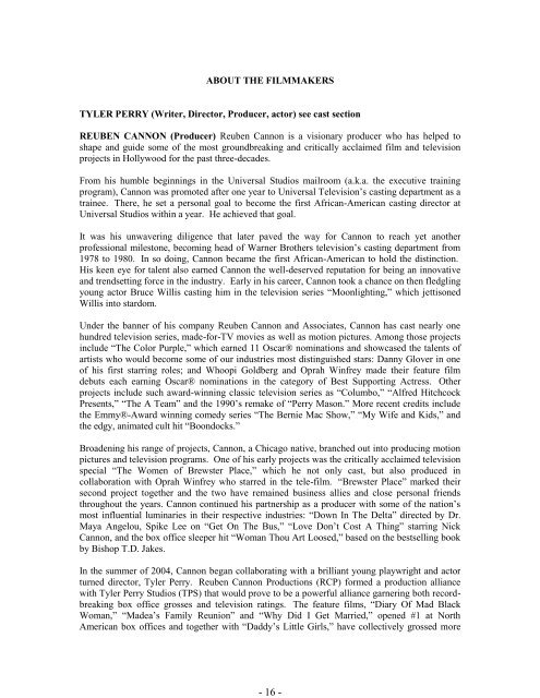 - 16 -ABOUT THE FILMMAKER