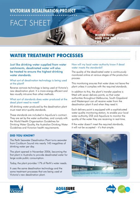 Water Treatment Fact Sheet - Aquasure