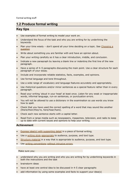 Formal Writing Tips pdf Englishatnayland