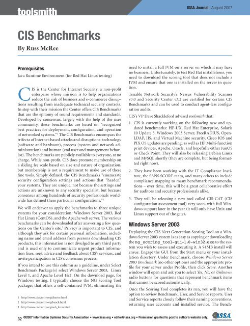 CIS Benchmarks - Benchmarks - Center for Internet Security