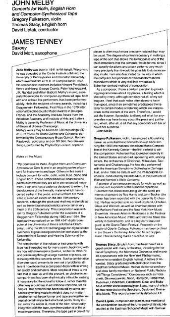 LP liner notes - Here