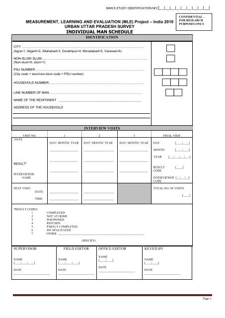Questionnaire - Measurement, Learning & Evaluation Project