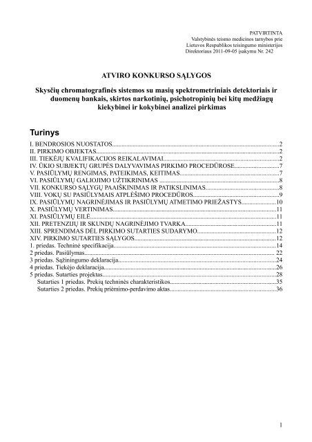 Turinys - ValstybinÄ teismo medicinos tarnyba prie Lietuvos ...