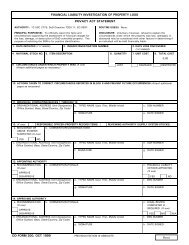 FINANCIAL LIABILITY INVESTIGATION OF PROPERTY LOSS (FLIPL)