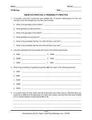 Genetics practice problems worksheet key.ppt