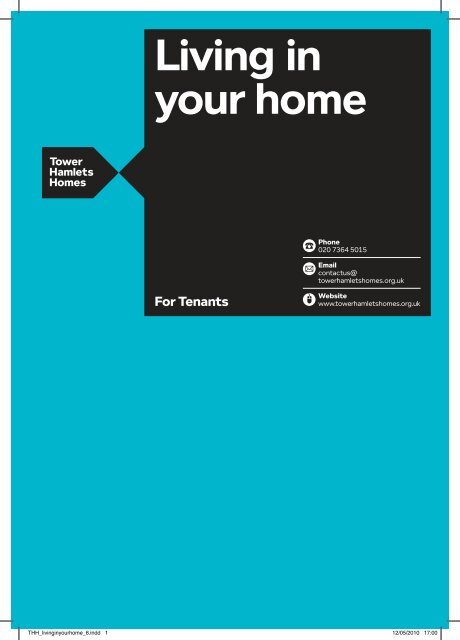 Living in your home booklet for tenants - Tower Hamlets Homes