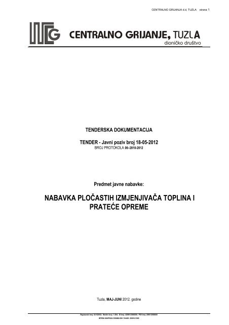 TENDERSKA DOKUMENTACIJA.pdf - "Centralno grijanje" Tuzla