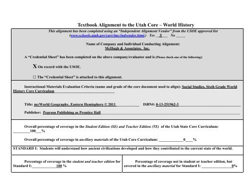 myWorld Geography, Eastern Hemisphere - Pearson