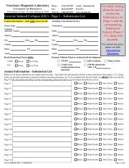 Submission Form - Veterinary Diagnostic Laboratory - University of ...