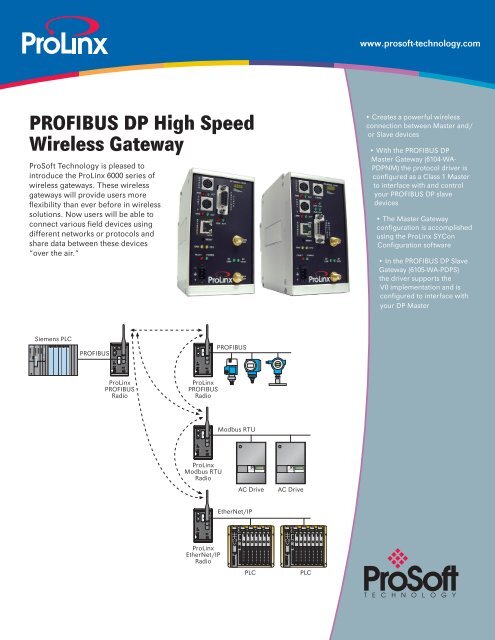 PROFIBUS DP High Speed Wireless Gateway