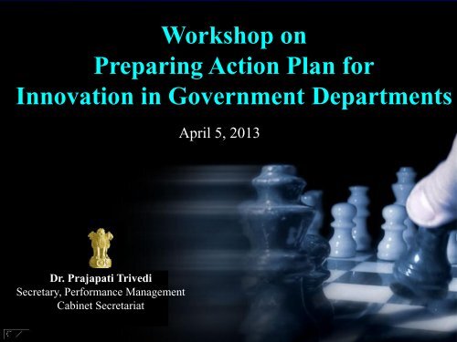 Preparing Action Plan for Innovation in Government Department