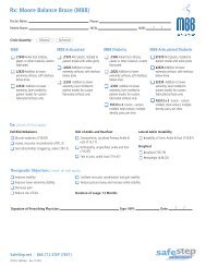 Fall Risk Assessment Form - Moore Balance Brace