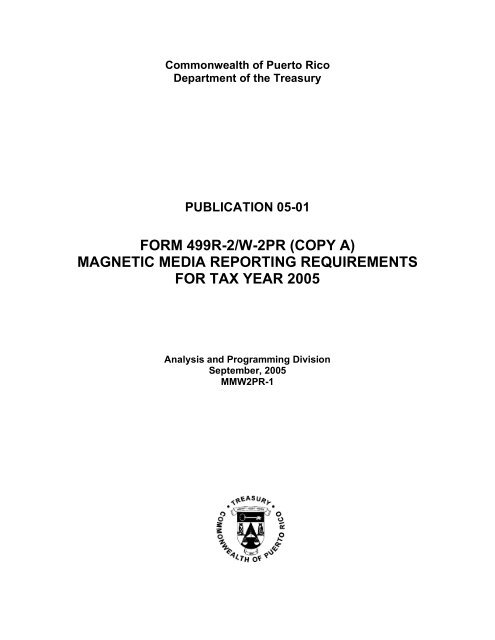 form 499r-2/w-2pr - Departamento de Hacienda