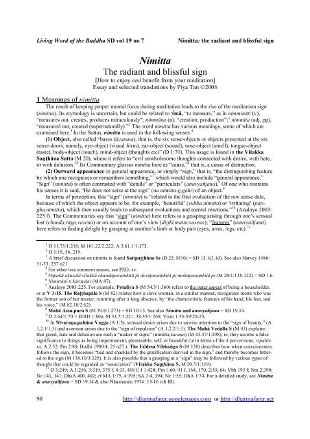 Nimitta - The Dharmafarers