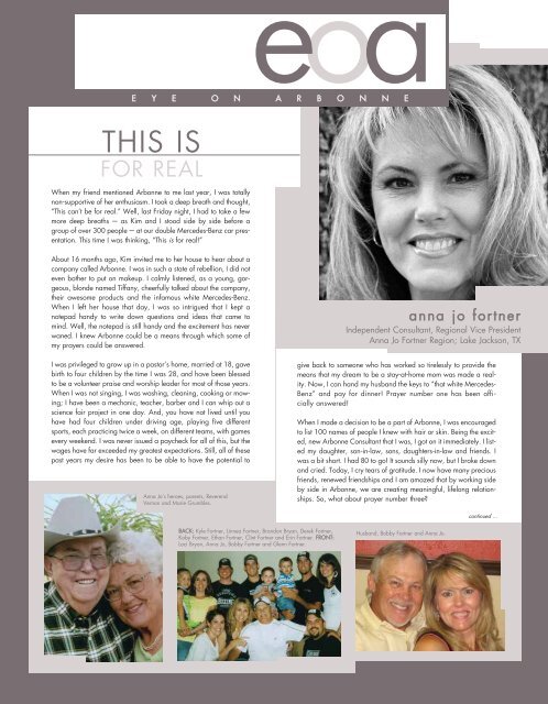 RVP Anna Jo Fortner - Arbonne