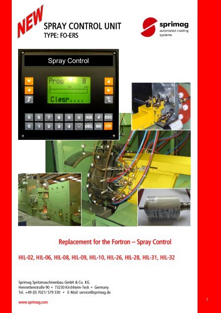 SPRAY CONTROL UNIT - Sprimag