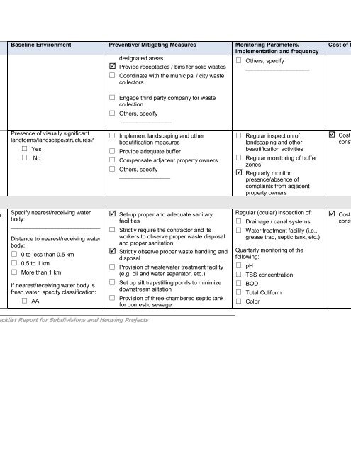 Baseline Environment Prev
