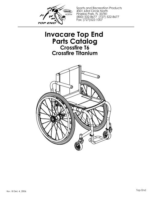 Invacare Top End Parts Catalog