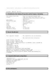 MSDS SHEET Ã¢Â€Â“ KOLOR KUT WATER FINDING PASTE - Hytek